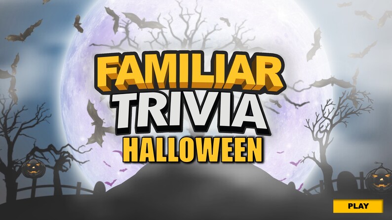 Halloween Familiar Trivia With Working Scoreboard / Digital Game ...