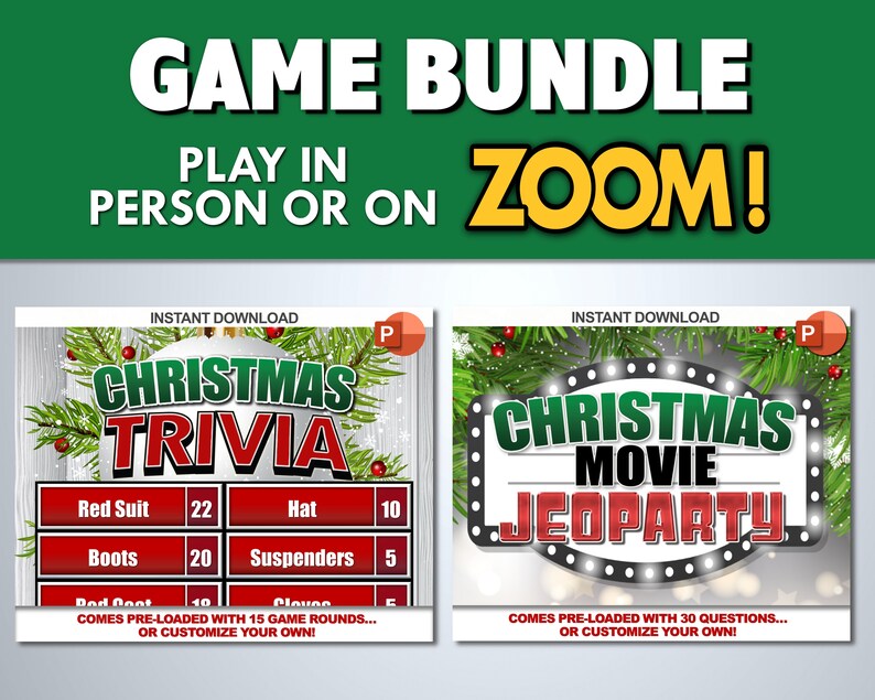 Holiday Party Trivia Bundle With Scoreboards! PC, Mac, iPad & Iphone ...