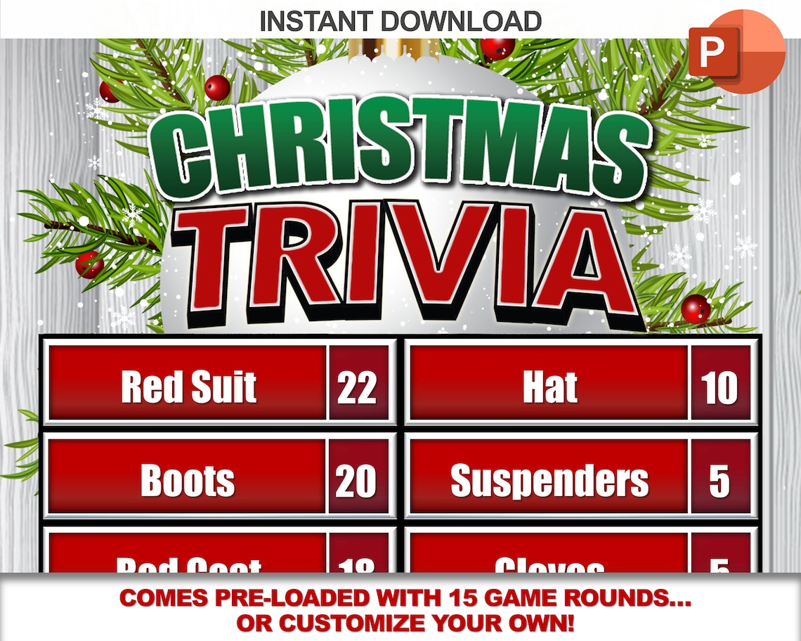 Christmas Trivia With Scoreboard / PC, Mac, Ipad, and iPhone ...
