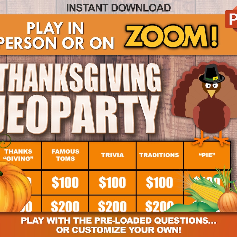 Thanksgiving Jeopardy - Etsy