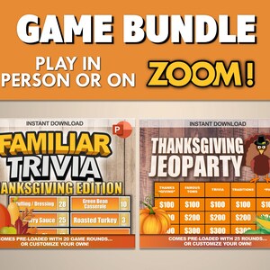 Thanksgiving Trivia & Jeoparty Powerpoint Party Game Templates / PC ...