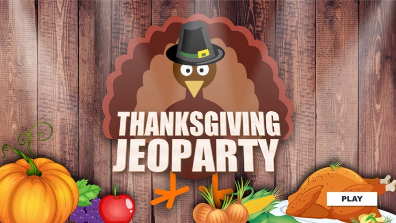 Thanksgiving Jeoparty W/ Working Scoreboard / Interactive / Digital ...