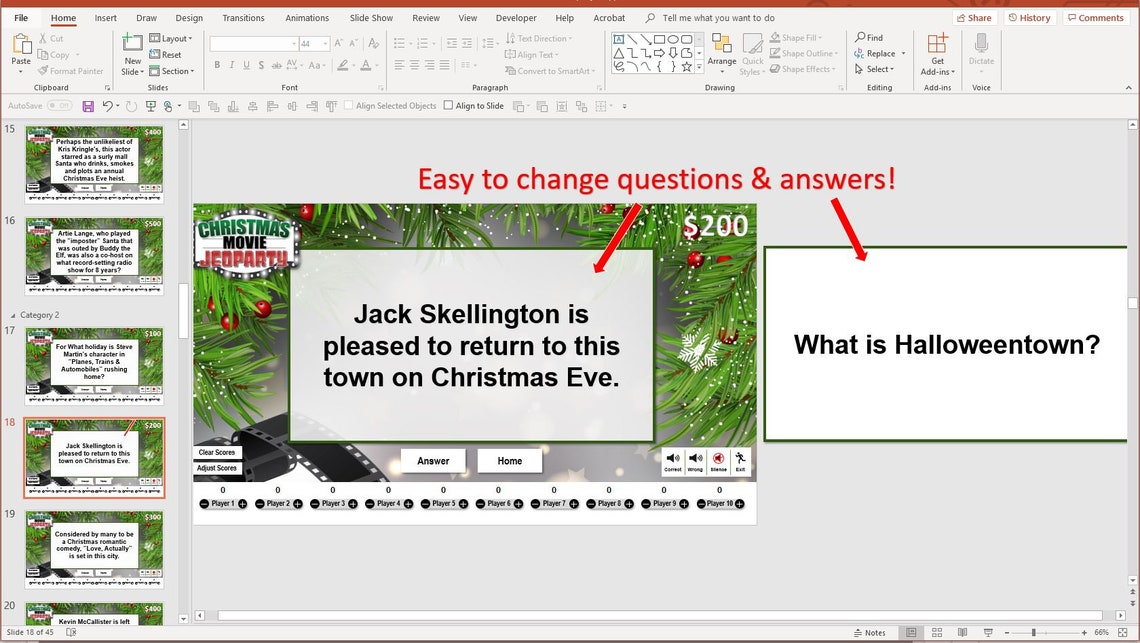 Christmas Movie Jeoparty Powerpoint Game W/ Scoreboard / PC, Mac, iPad ...