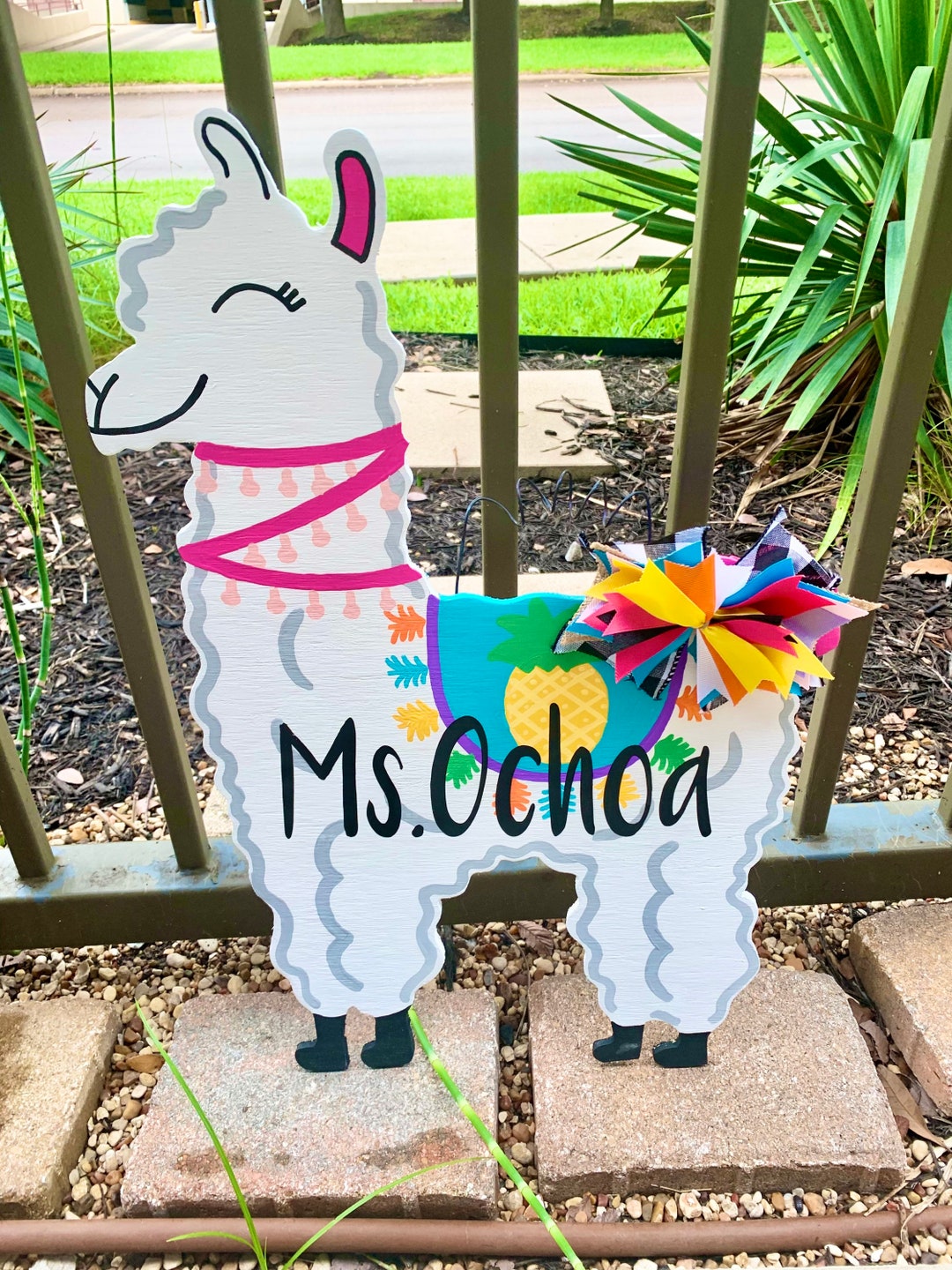 Llama Door Sign Door Sign Teacher Appreciation Custom Door Hanger ...
