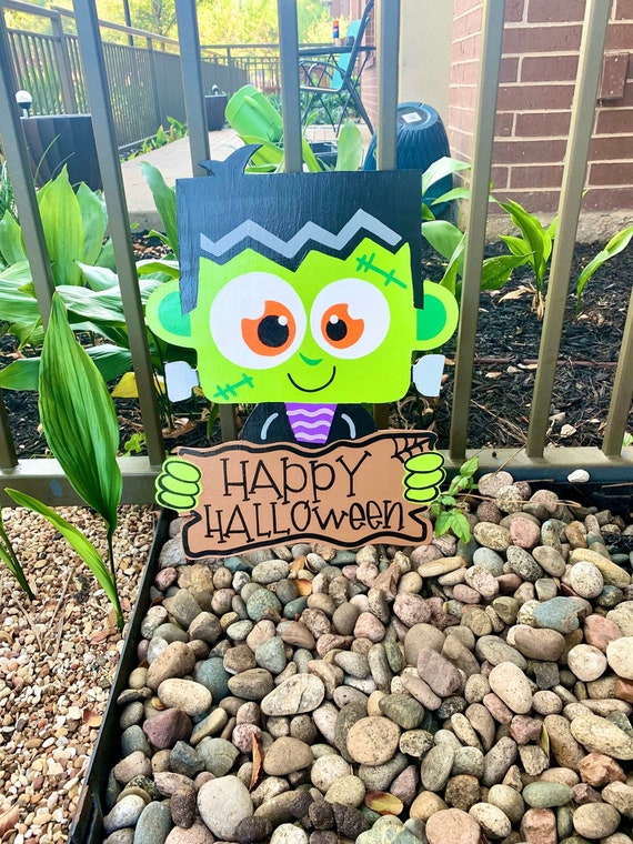 Frankenstein Door Hanger Halloween Door Sign Spooky Decor - Etsy