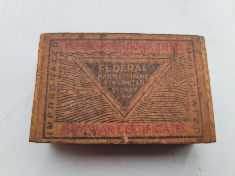 Federal Safety Matches - Made in Australia - Etsy
