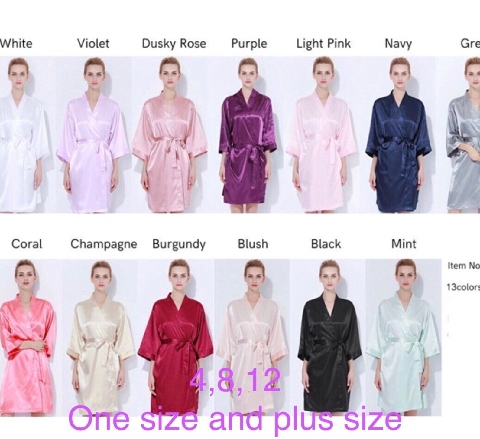 PERSONALISED Plain or Lace Trim Robe With a Pair of Slippers - Etsy UK