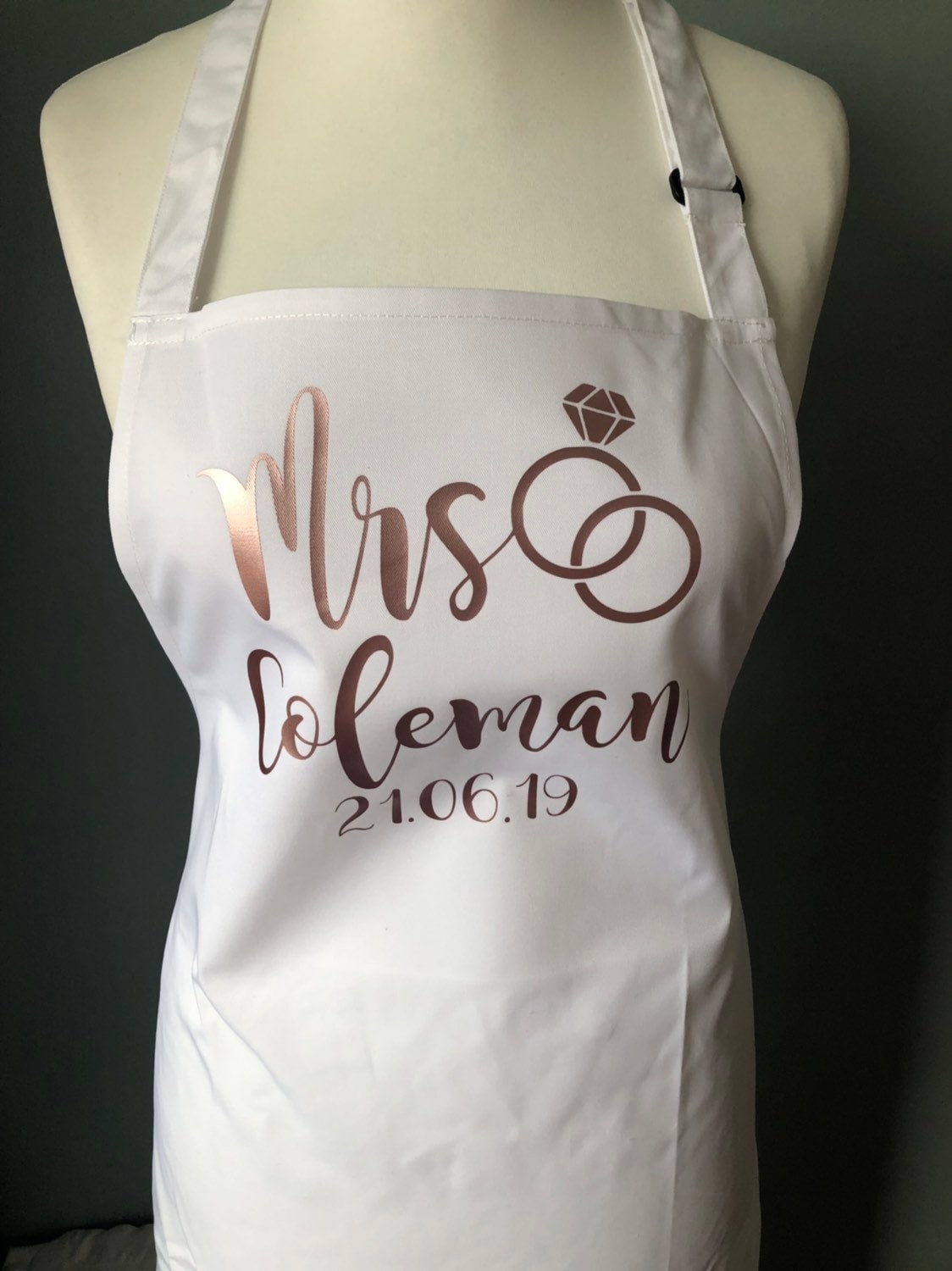 PERSONALISED Popular Bridal Wedding Apron Dress Cover - Etsy UK