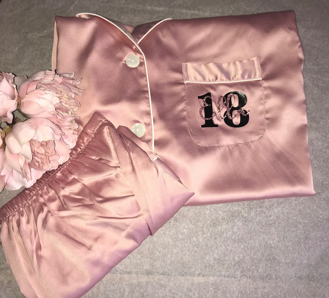 PERSONALISED Charlie Style Birthday Pjs | Short Satin Pjs | Pyjamas ...