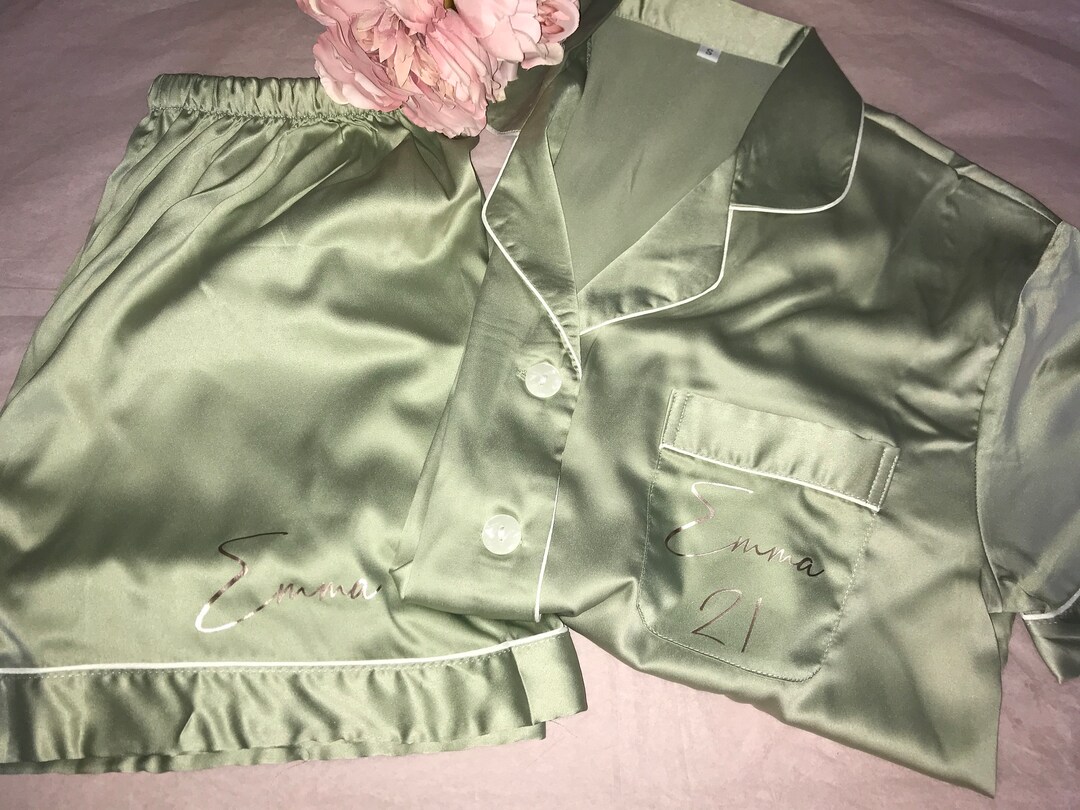 NEW PERSONALISED Betty Birthday Pjs Short Satin Pjs Pyjamas Sweet 16 ...
