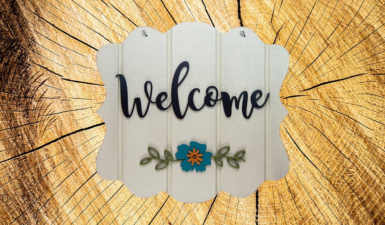 Welcome Wood Sign,welcome Sign Front Door, Sign Greeting Wood Sign ...