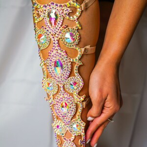 Crystal Leg Bracelet by Amalia Design, Ballroom Leg Bracelet, Latin ...