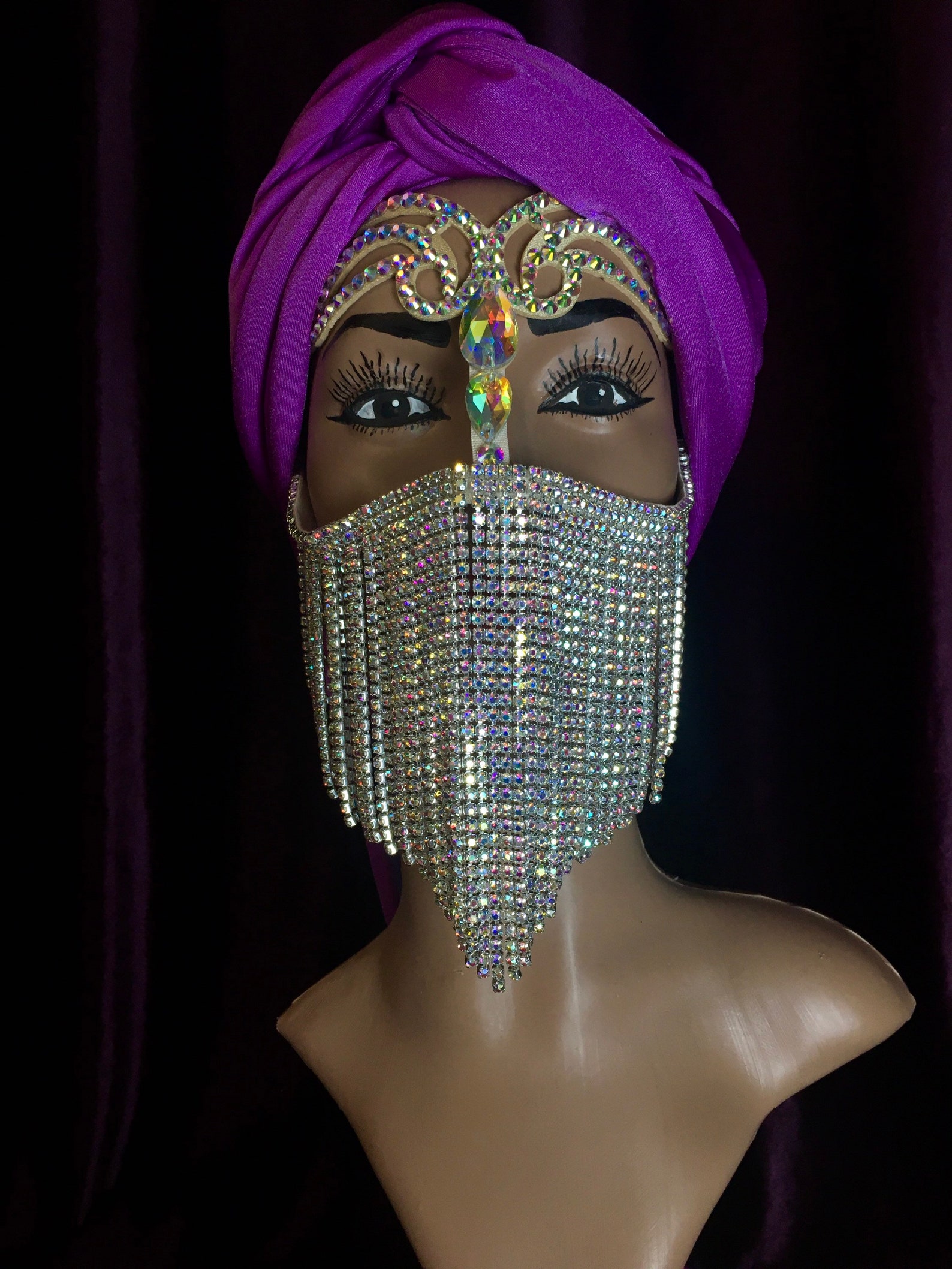 Chain Face Mask Silver Girls Mask Face Chain Jewelry | Etsy