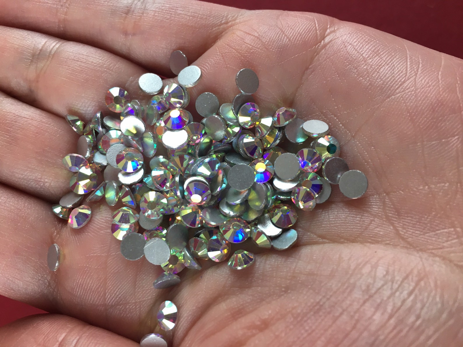 Glass Premium Rhinestones, Non-hot Fix Rhinestones, Ab Color ...