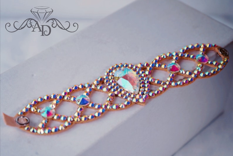 Dance Hand Bracelet, Latin Dance Bracelet, Crystal Ab Bracelet, Hand ...