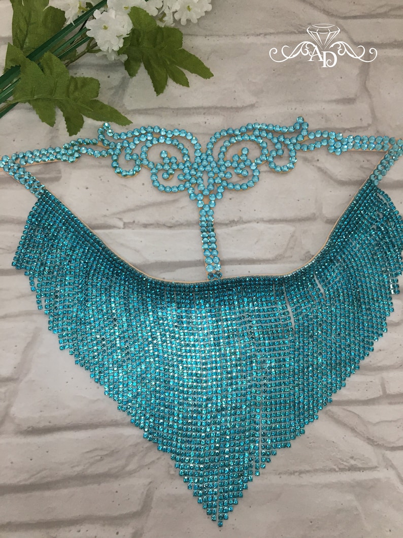 Chain Face Mask Turquiose Girls Mask Face Chain Jewelry - Etsy