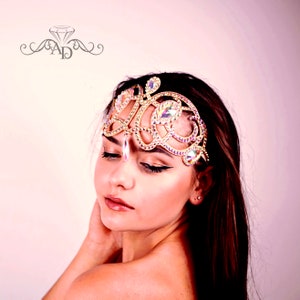 Forehead Jewelry, Bellydance Headdress, Ballroom Hair Jewelry, Dance ...