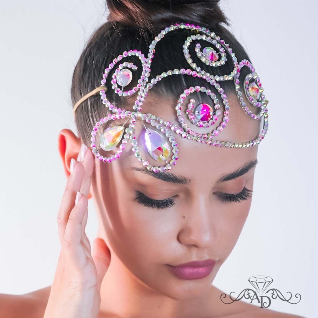 Dance Hair Tiara, Carnaval Show Dance Tiara, Carnival Show Dance Diadem ...