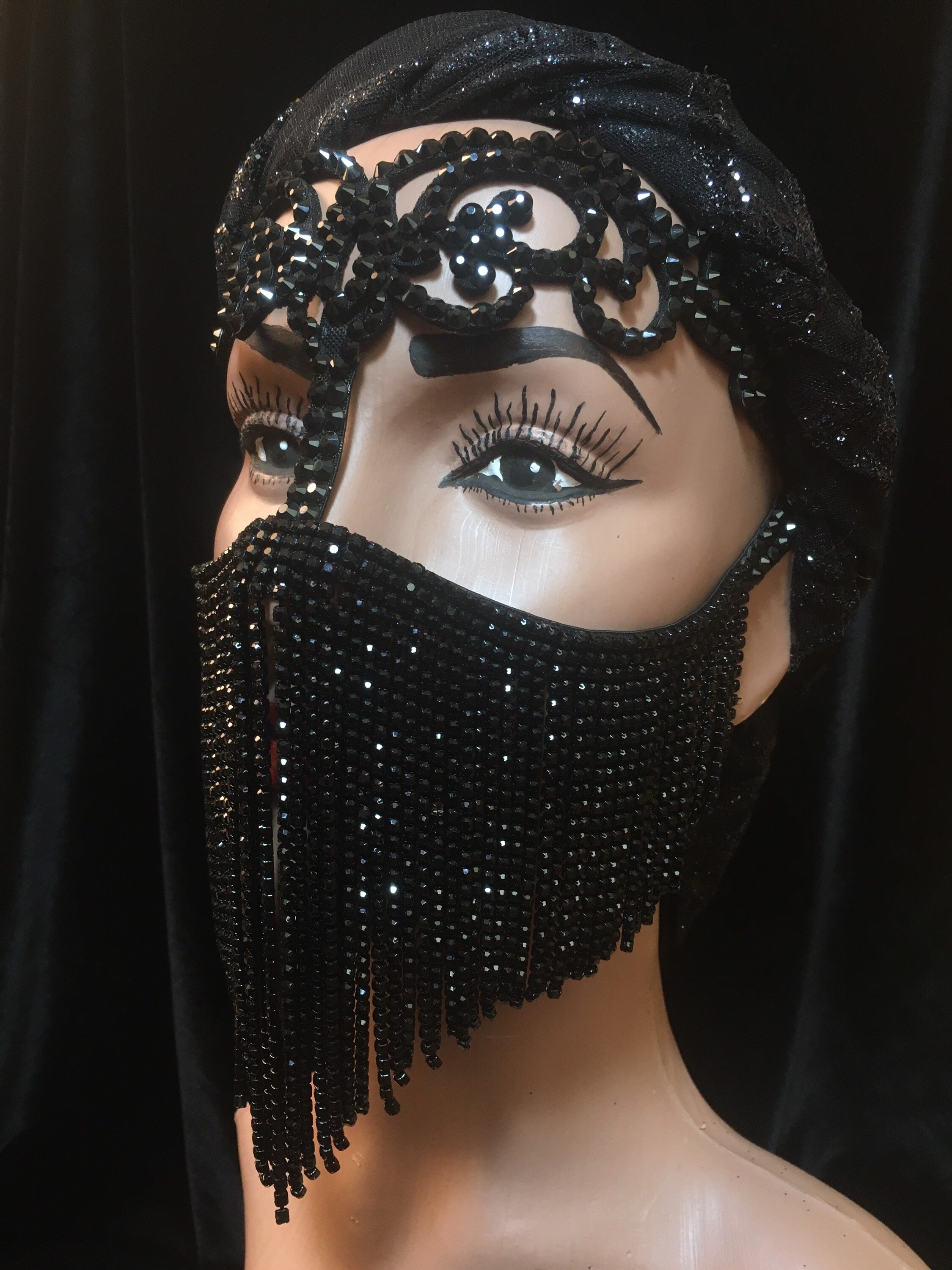 Chain Face Mask Black Girls Mask Face Chain Jewelry Arabian | Etsy