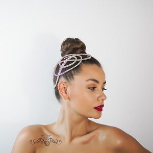 Rhinestone Dance Hair Piece, Ballroom Hair Piece, Dance Headpiece ...