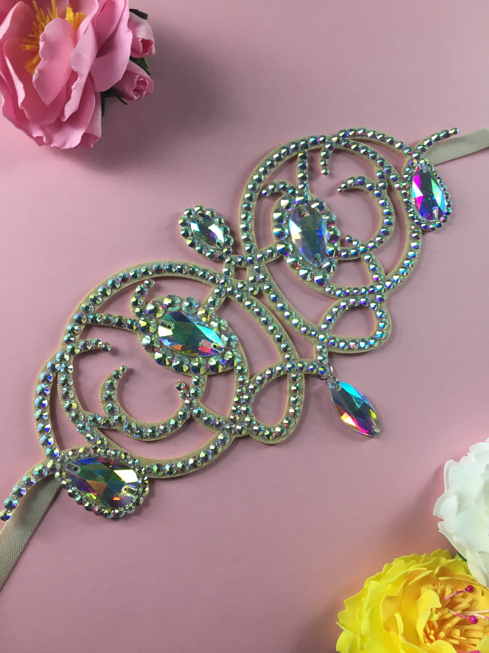 Forehead Jewelry, Bellydance Headdress, Ballroom Hair Jewelry, Dance ...