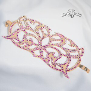 Crystal Arm Band, Upper Arm Cuff, Rhinestone Arm Bands, Belly Dance ...