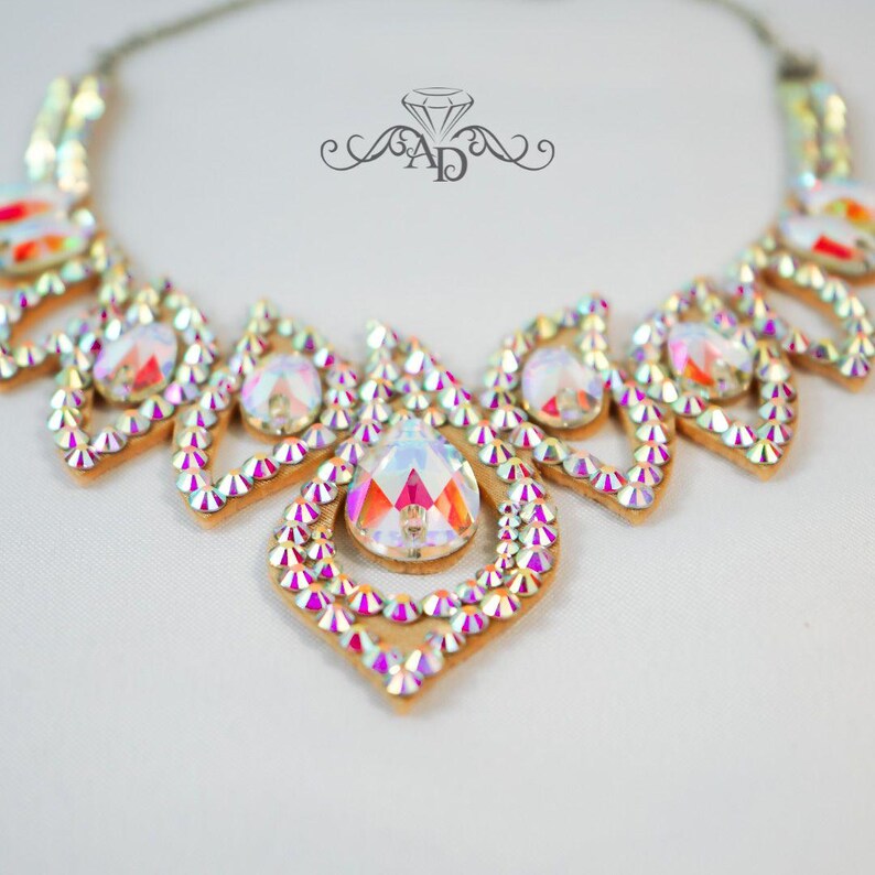 Crystal Dance Necklace, Ballroom Dance Jewelry, Belly Dancer Jewelry ...