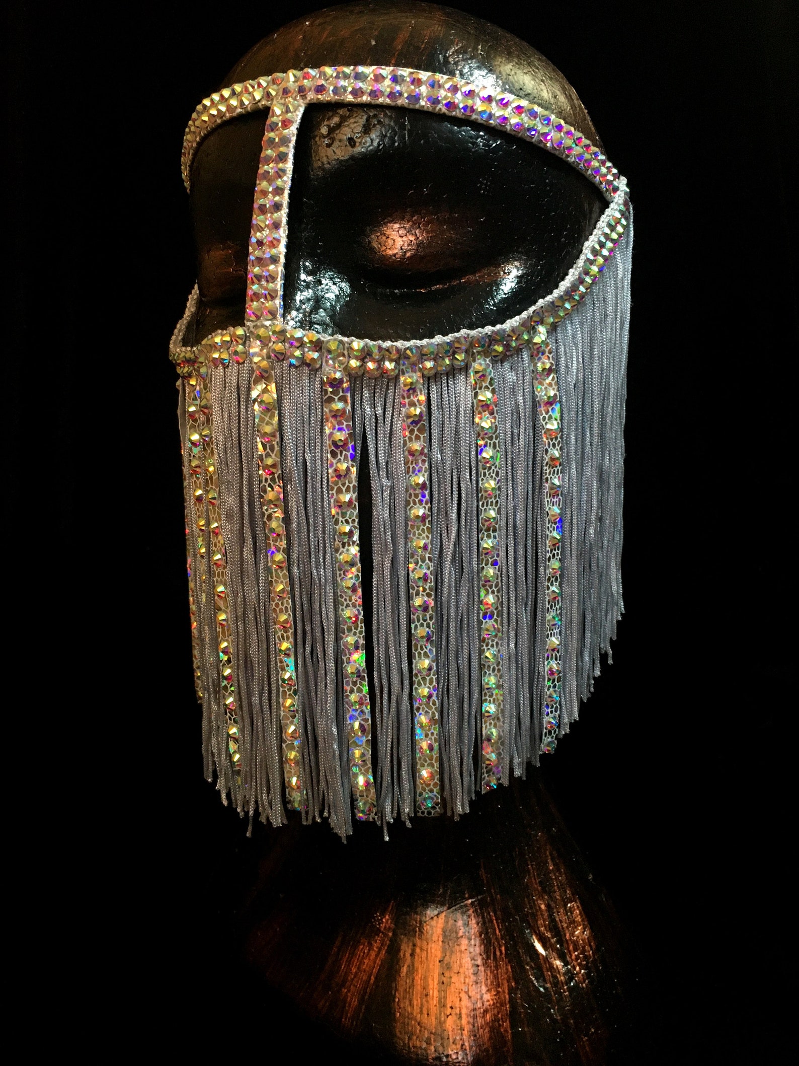 Fringe Face Mask Silver Girls Mask Face Chain Jewelry - Etsy