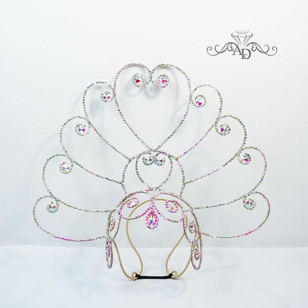 Crystal Wire Headdress, Wireframe Carnival Crown, Wire Festival ...