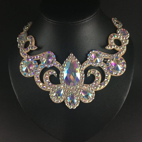 Ballroom Jewelry Ballroom Rhinestone Necklace Dance - Etsy