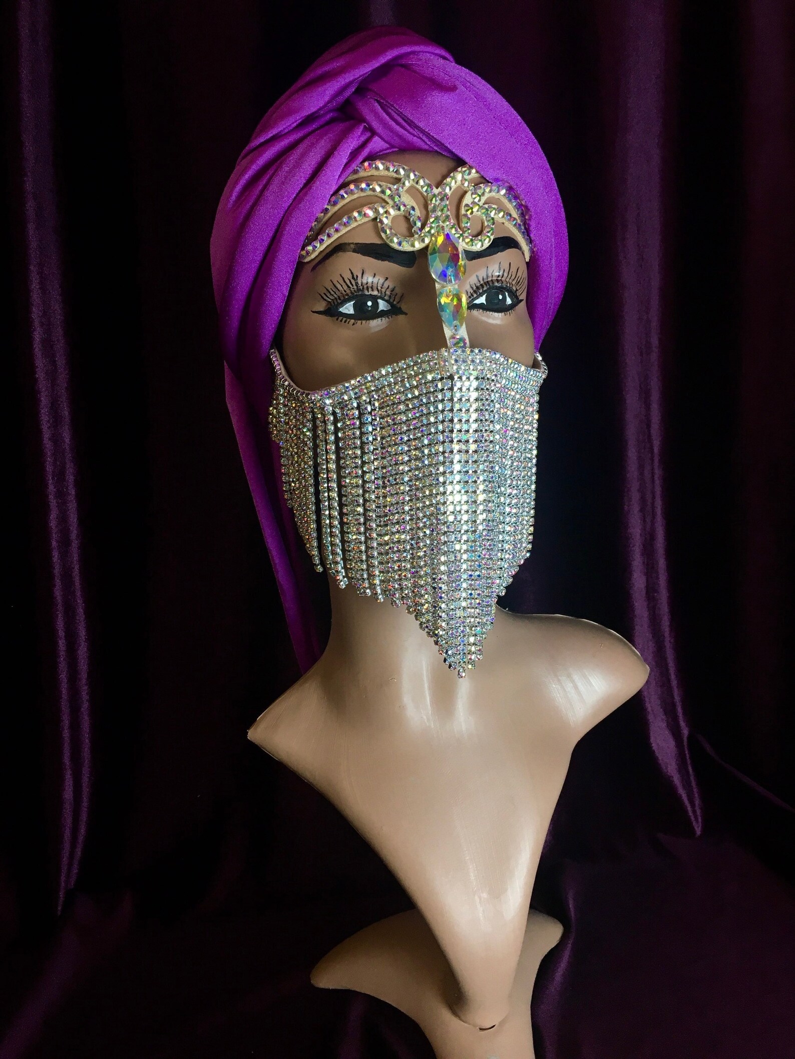 Chain Face Mask Silver Girls Mask Face Chain Jewelry | Etsy