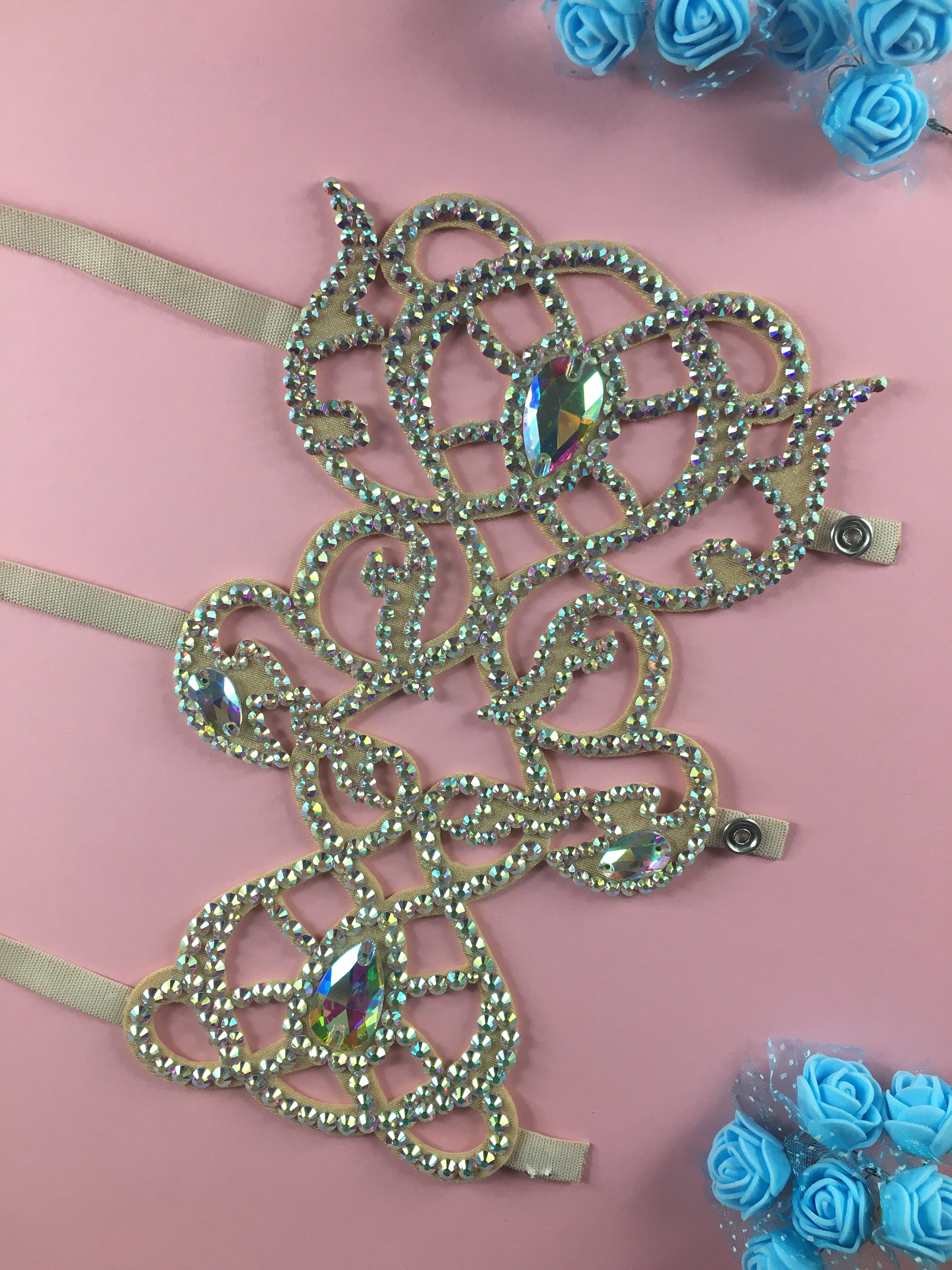 Dance Leg Bracelet, Rhinestone Leg Jewelry, Bellydance Leg Bracelet ...