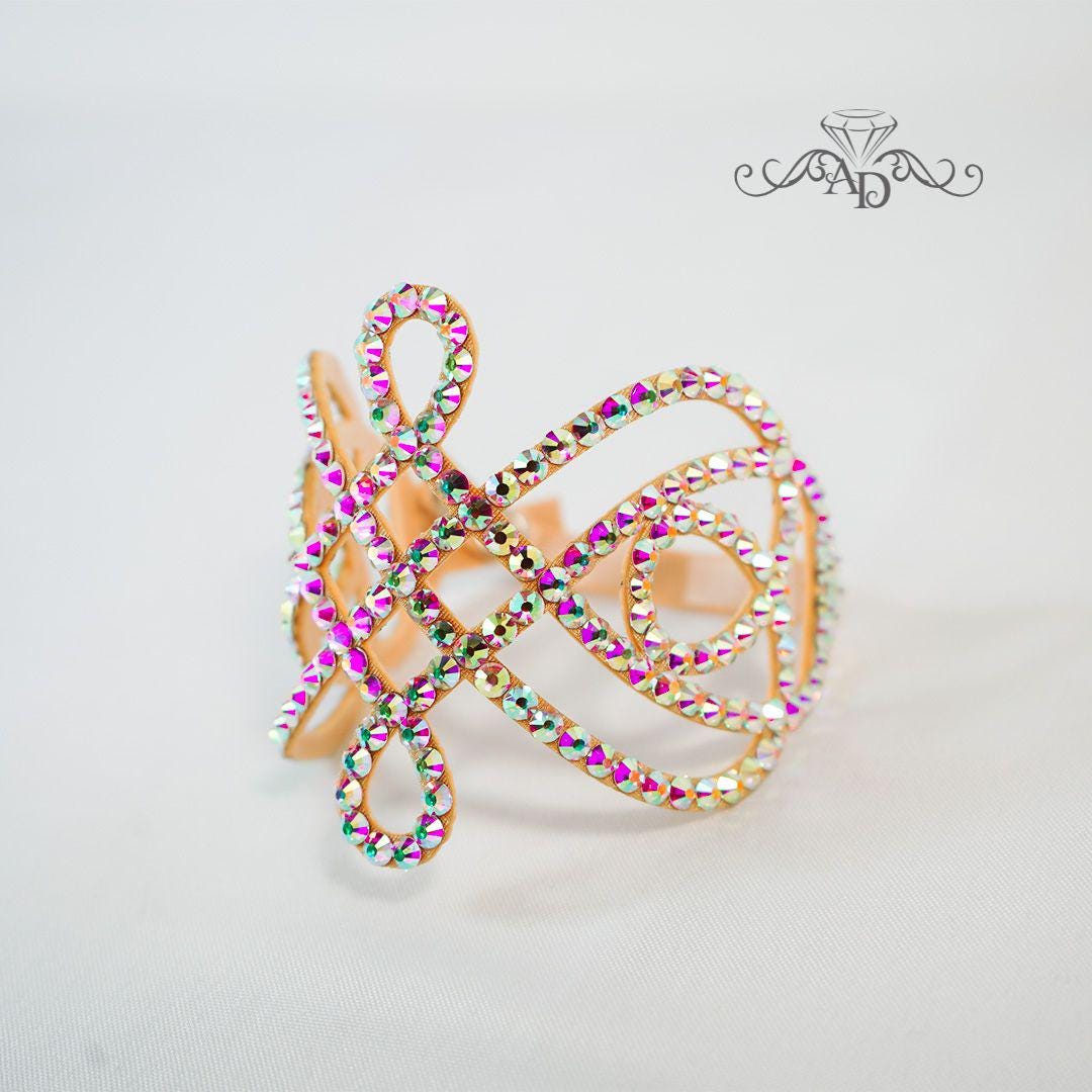 Сrystal Ab Bracelet, Arm Accessories, Rhinestones Armlet, Rhinestone ...