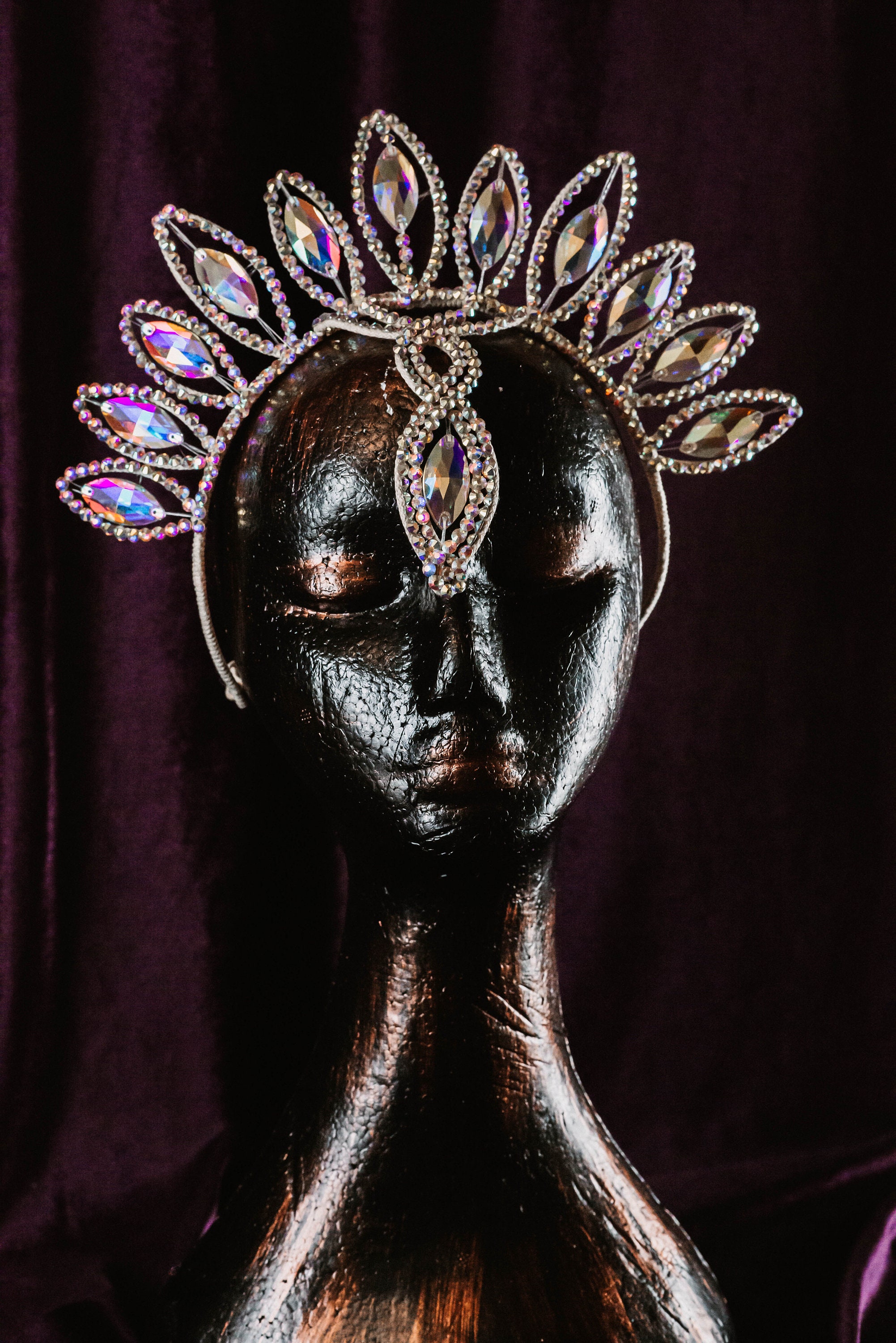 Crystal Crown by Amaliadesign Bellydance Headpiece Ballroom - Etsy