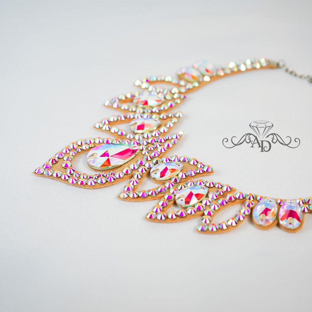 Crystal Dance Necklace, Ballroom Dance Jewelry, Belly Dancer Jewelry ...