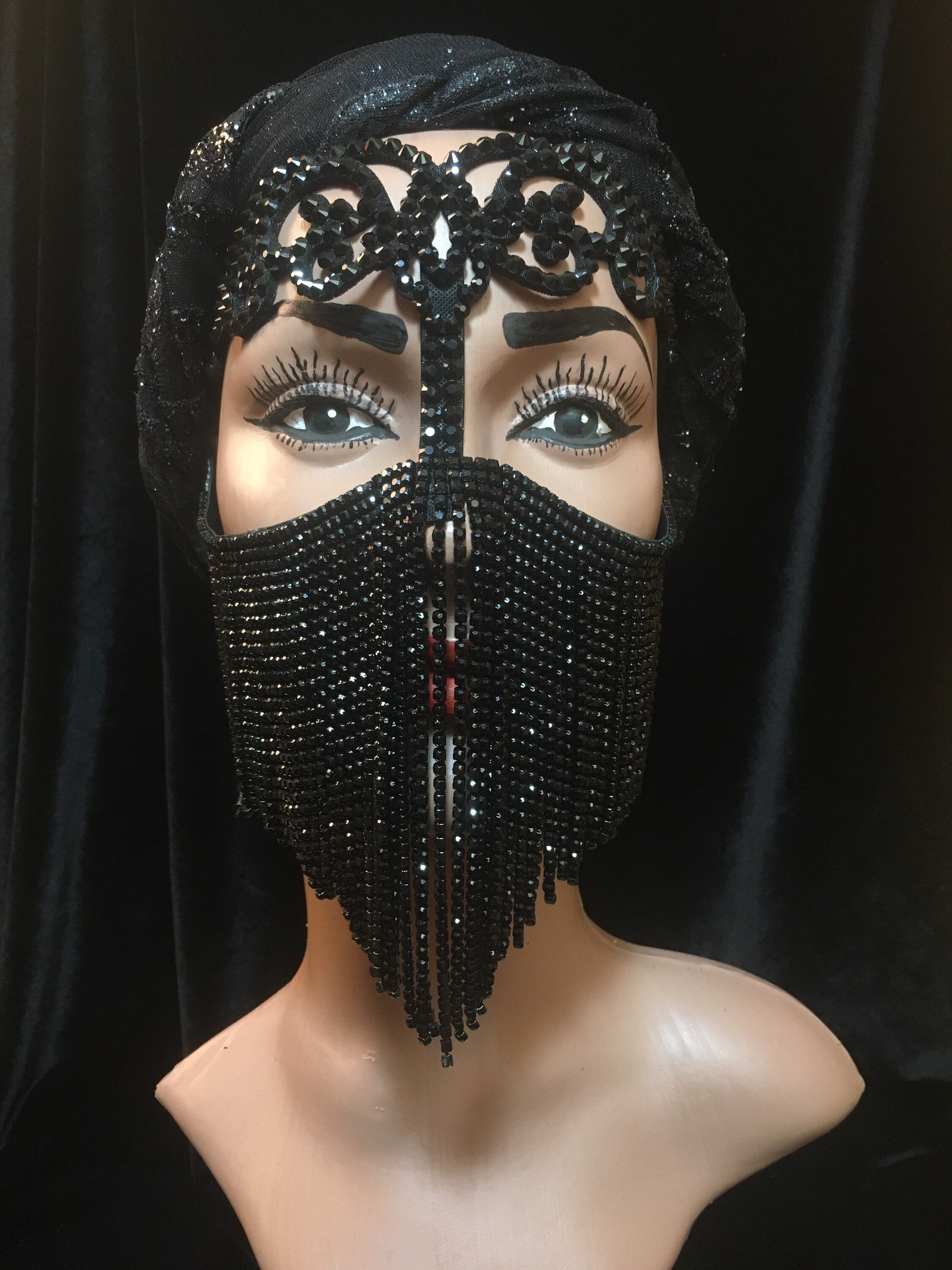 Chain Face Mask Black Girls Mask Face Chain Jewelry Arabian | Etsy