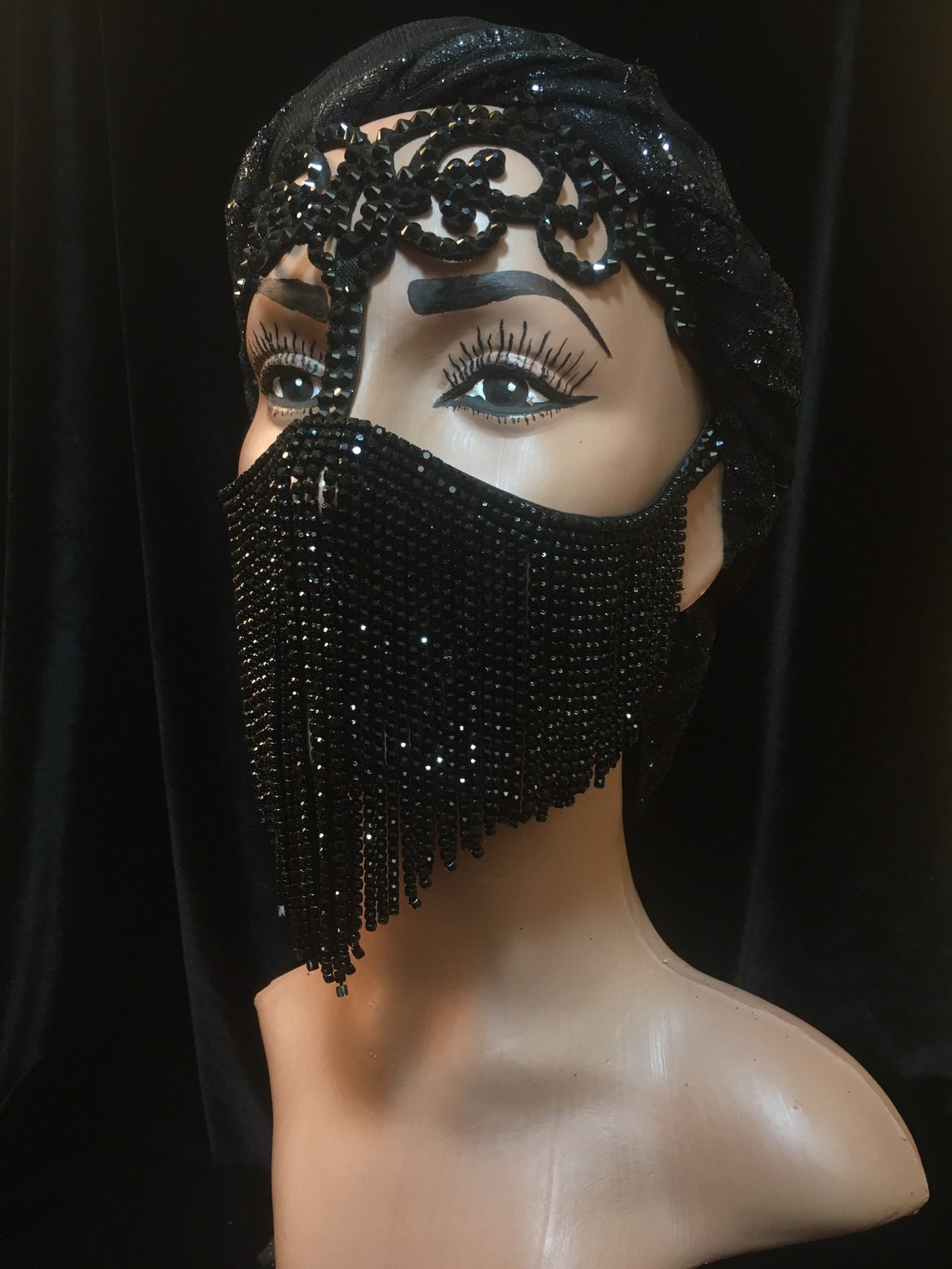 Chain Face Mask Black Girls Mask Face Chain Jewelry Arabian | Etsy