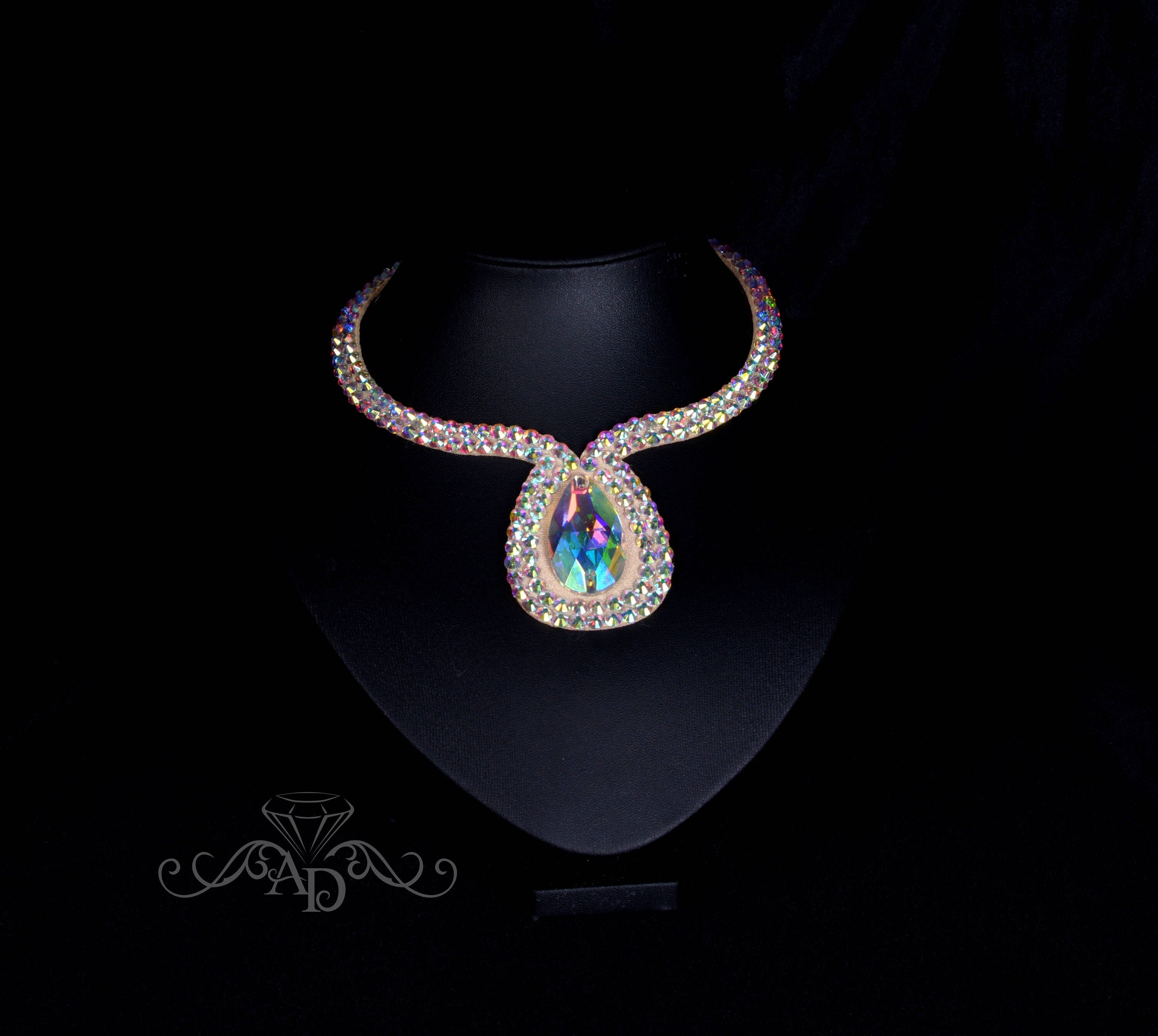 Rhinestones Dance Necklace by Amalia Design Ballroom - Etsy