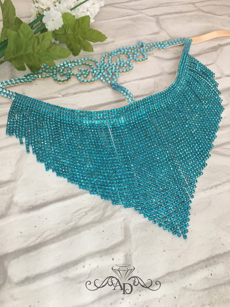 Chain Face Mask Turquiose Girls Mask Face Chain Jewelry - Etsy