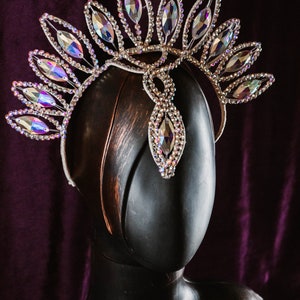 Crystal Crown by Amaliadesign Bellydance Headpiece Ballroom - Etsy