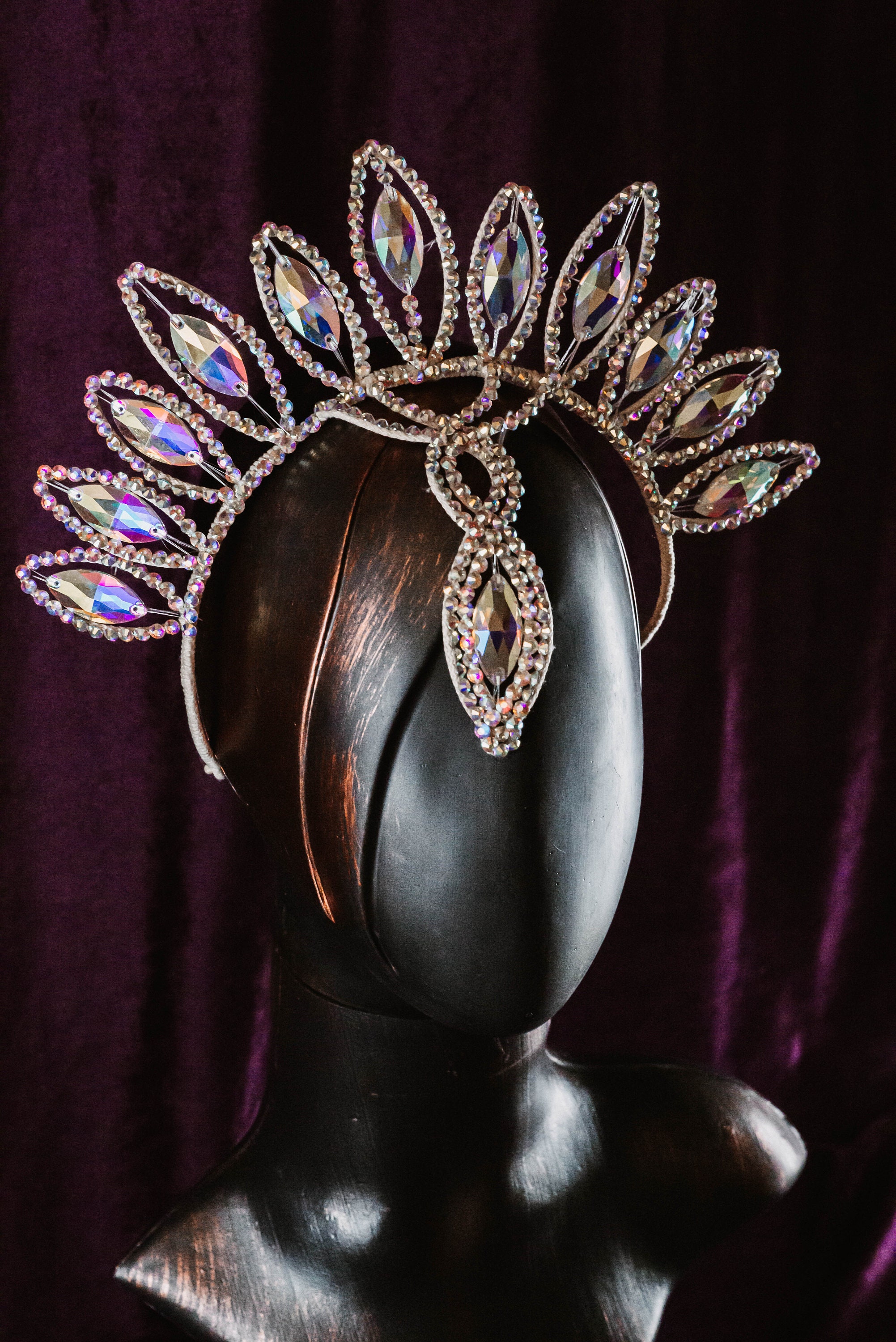 Crystal Crown by Amaliadesign Bellydance Headpiece Ballroom - Etsy