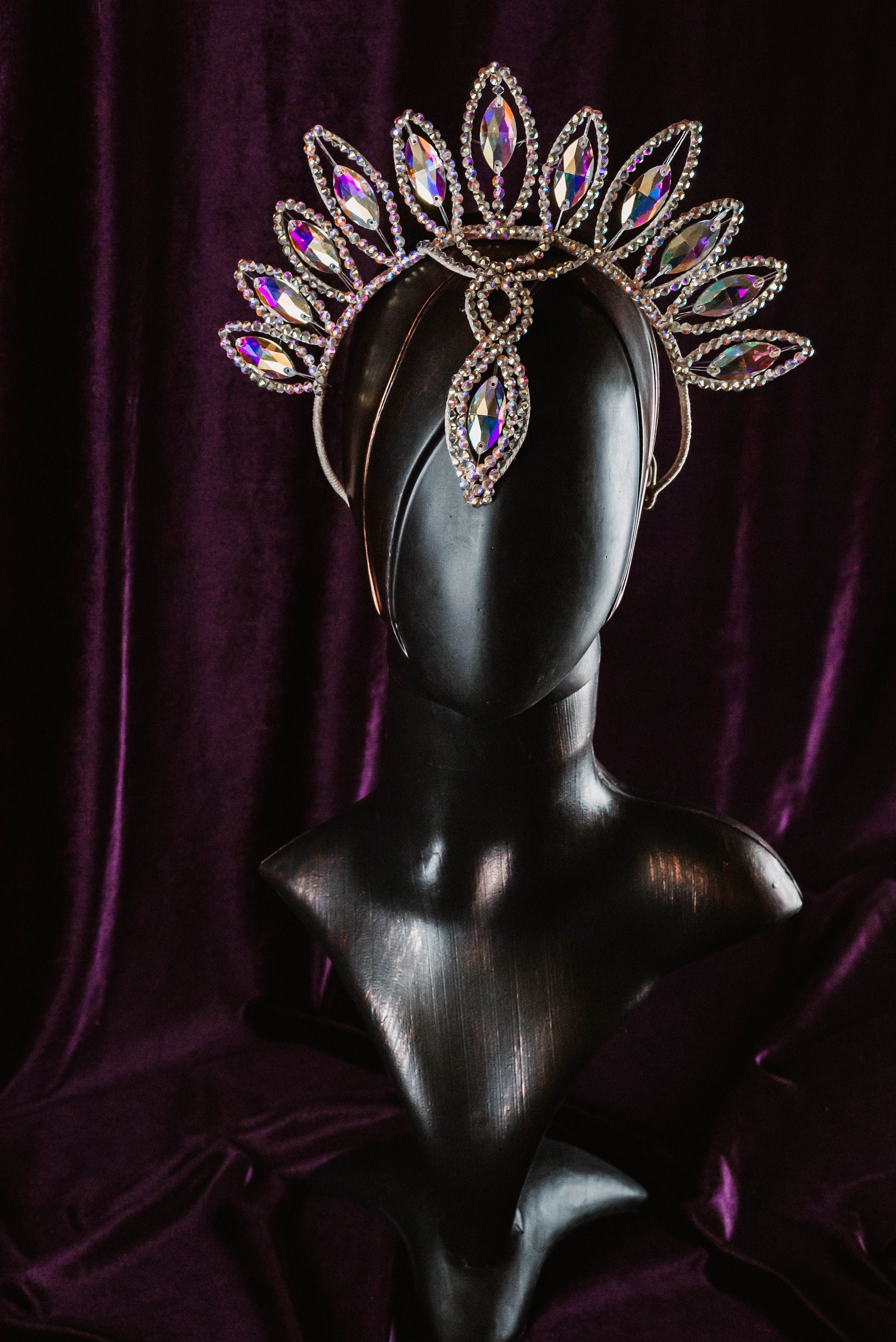 Crystal Crown by Amaliadesign Bellydance Headpiece Ballroom - Etsy