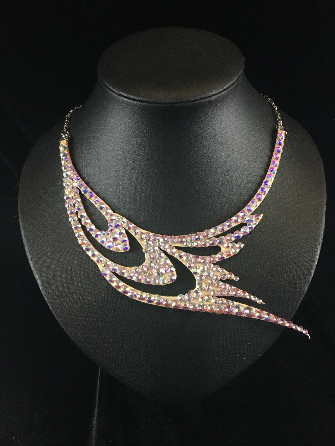Dance Necklace by Amalia Design, Crystal Necklace, Ballroom Necklace ...