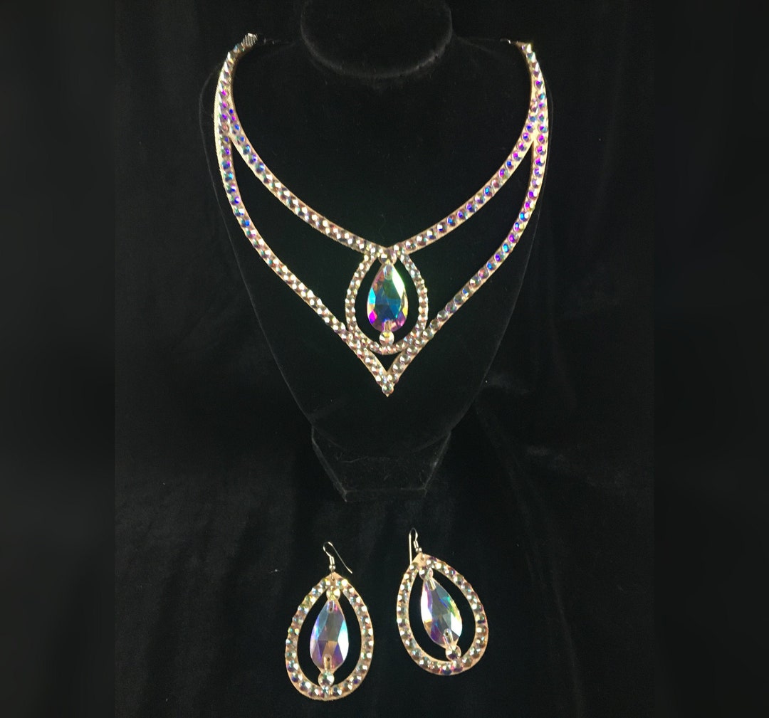 Set of Jewelry "silvia", Belly Dance Set, Ballroom Set, Bridal Jewelry ...