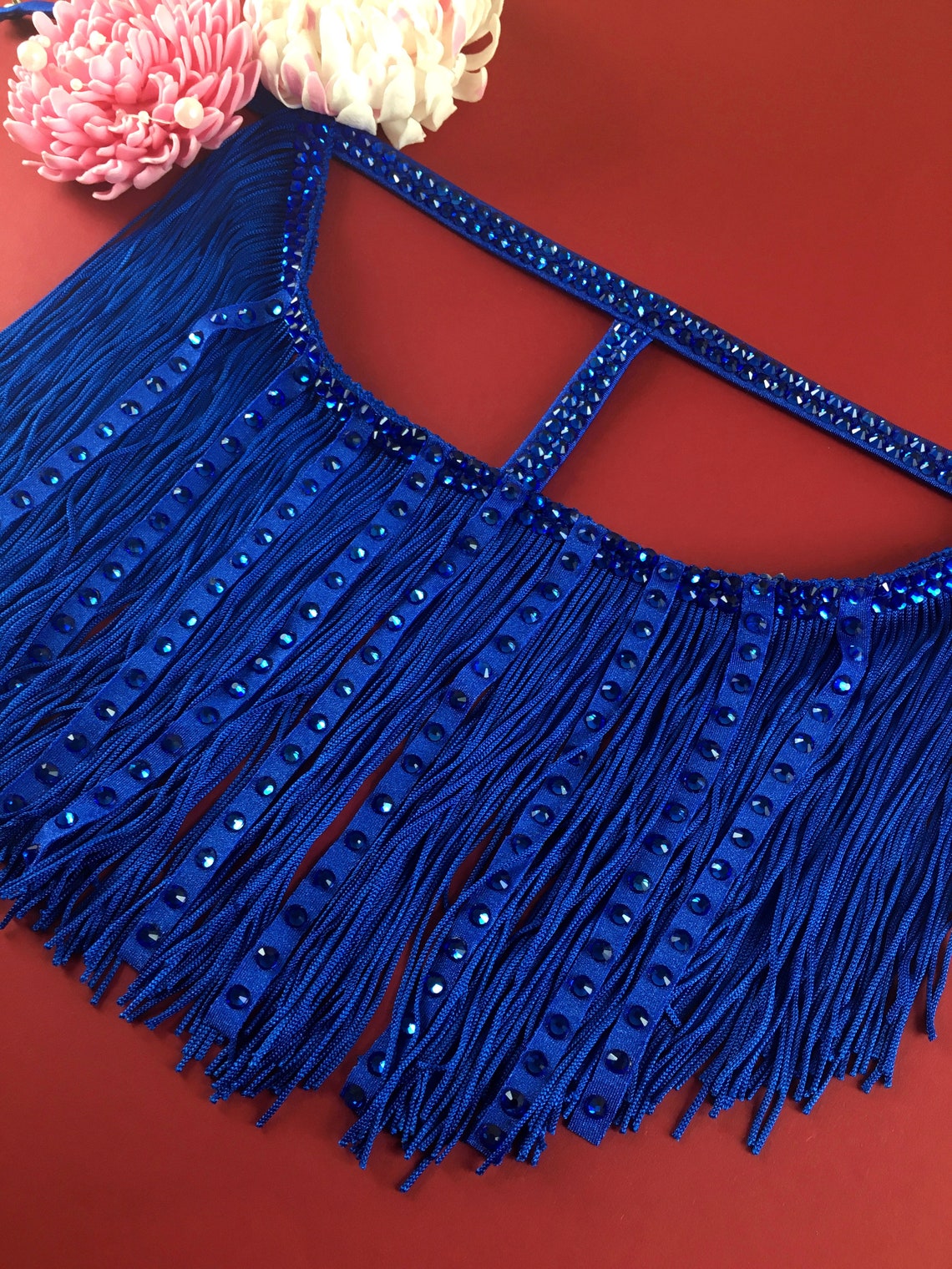 Blue Fringe Face Mask, Blue Girl Mask, Face Chain Jewelry, Arabian Face ...