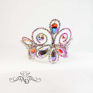 Wireframe Crystal Crown, Wire Bellydance Headpiece, Ballroom Dance Hair ...