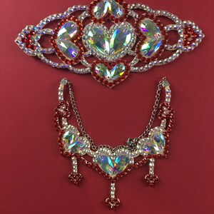 Set of Jewelry "valentine", Dance Set, Ballroom Set, Bellydance Set ...