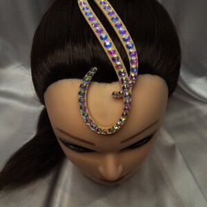 Rhinestone Dance Hair Piece, Ballroom Hair Piece, Dance Headpiece ...