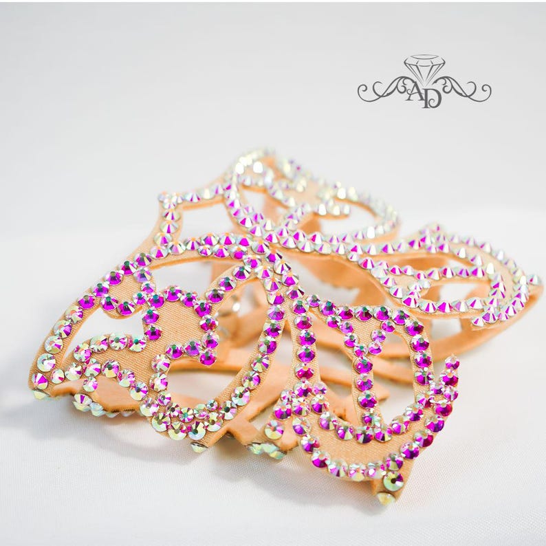 Crystal Arm Band, Upper Arm Cuff, Rhinestone Arm Bands, Belly Dance ...