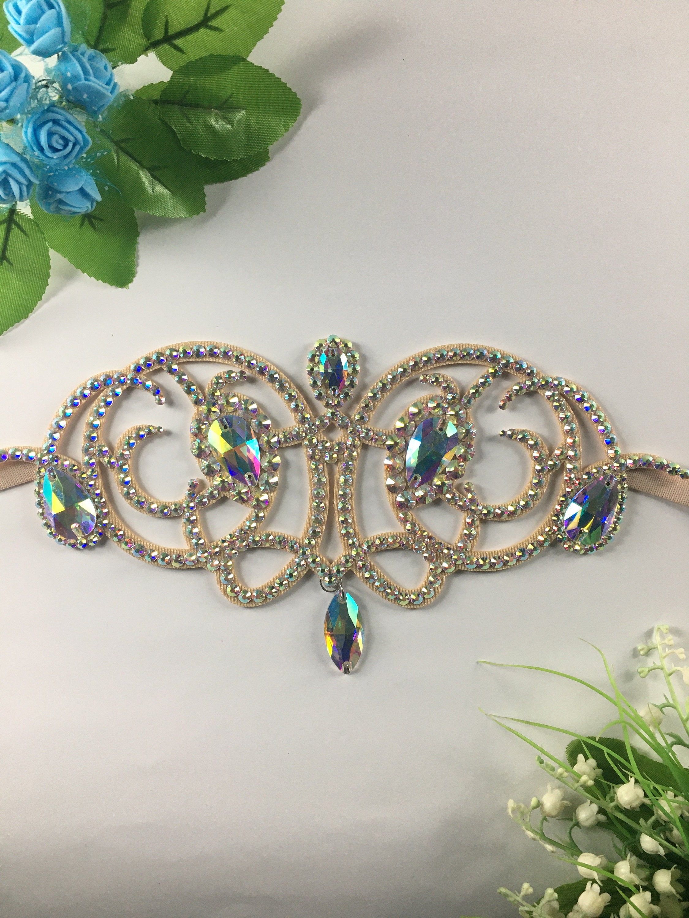 Forehead Jewelry, Bellydance Headdress, Ballroom Hair Jewelry, Dance ...